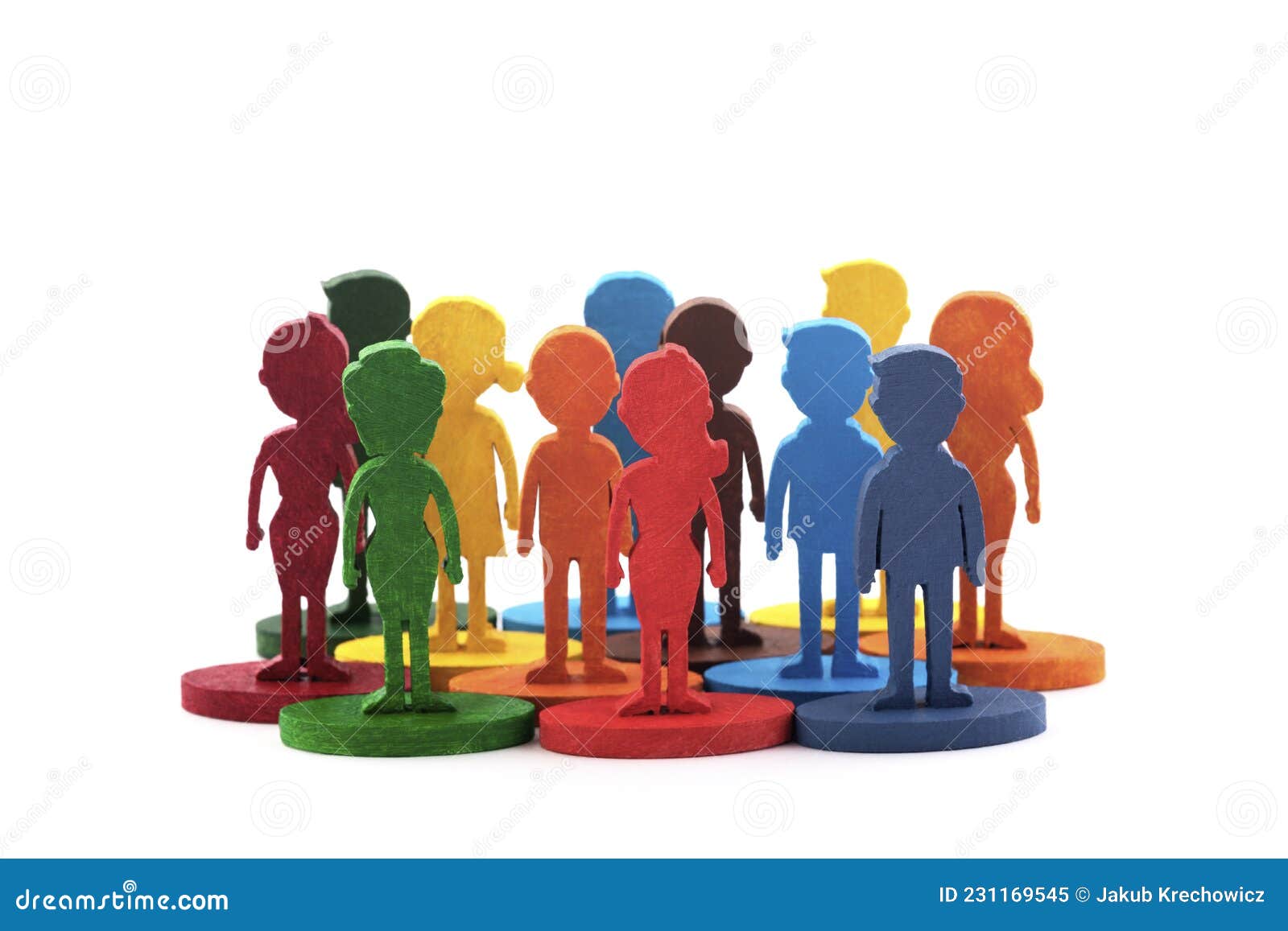 Colorful Group of People Figures Stock Image - Image of cultural ...