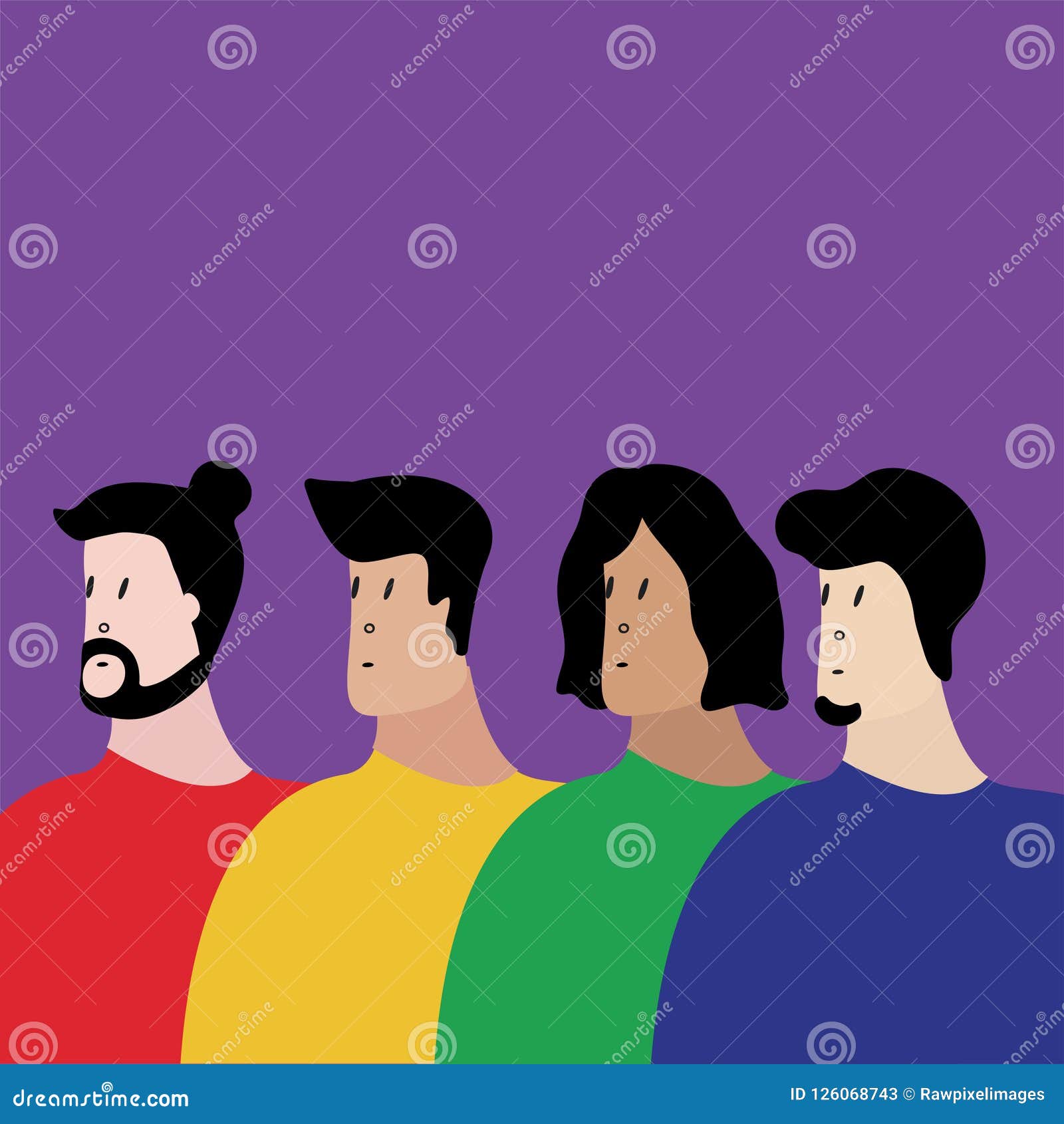 Colorful Group of People Vector Illustration Stock Vector ...