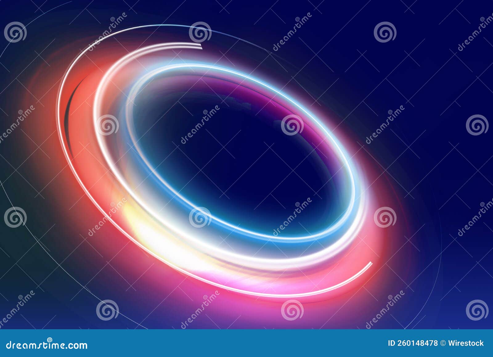 Colorful Growing Light Wave Effect in Depth Concept Series 1371 Stock ...