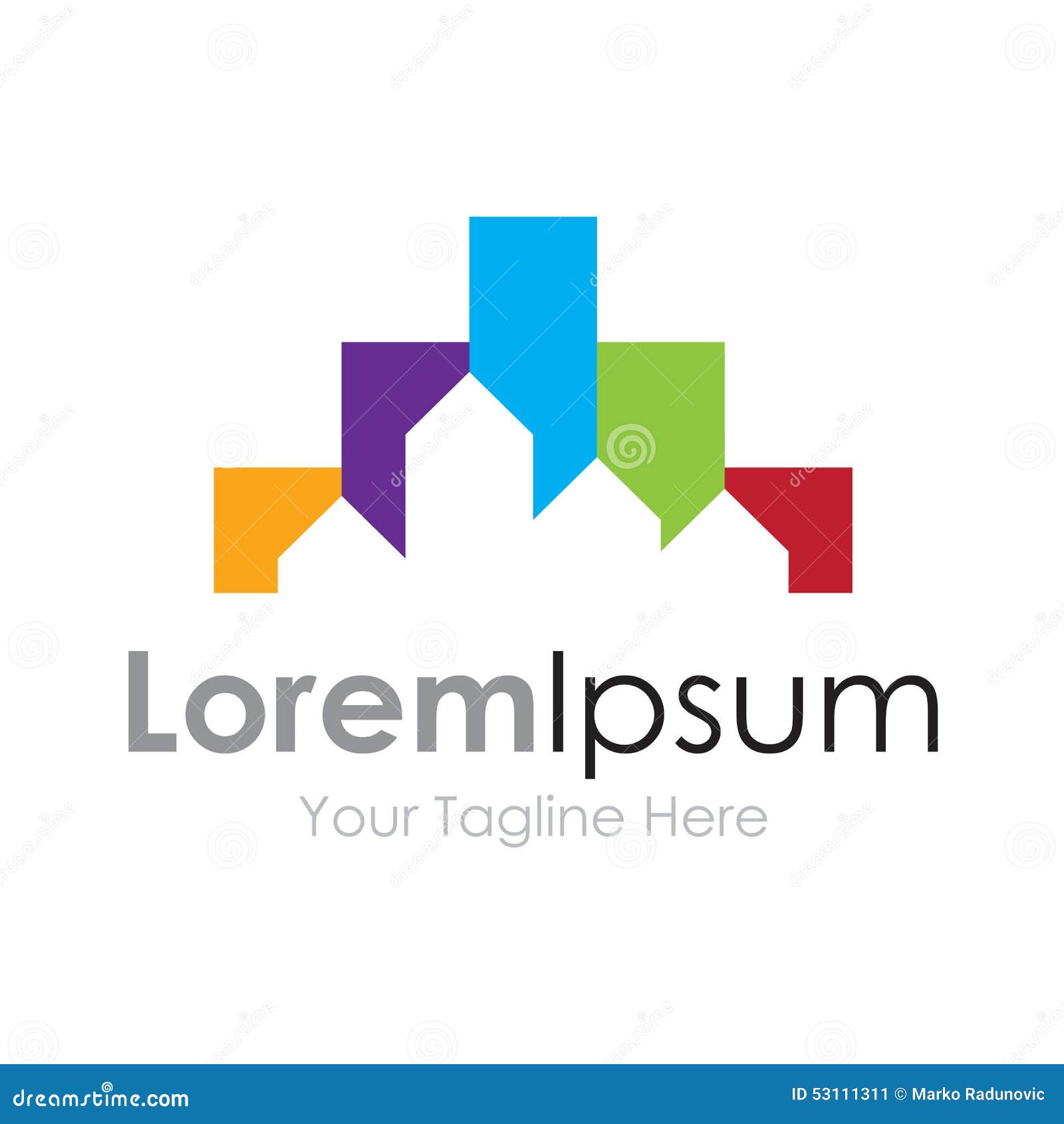 Colorful Growth Arrow Graph Element Icon Logo for Business Stock ...