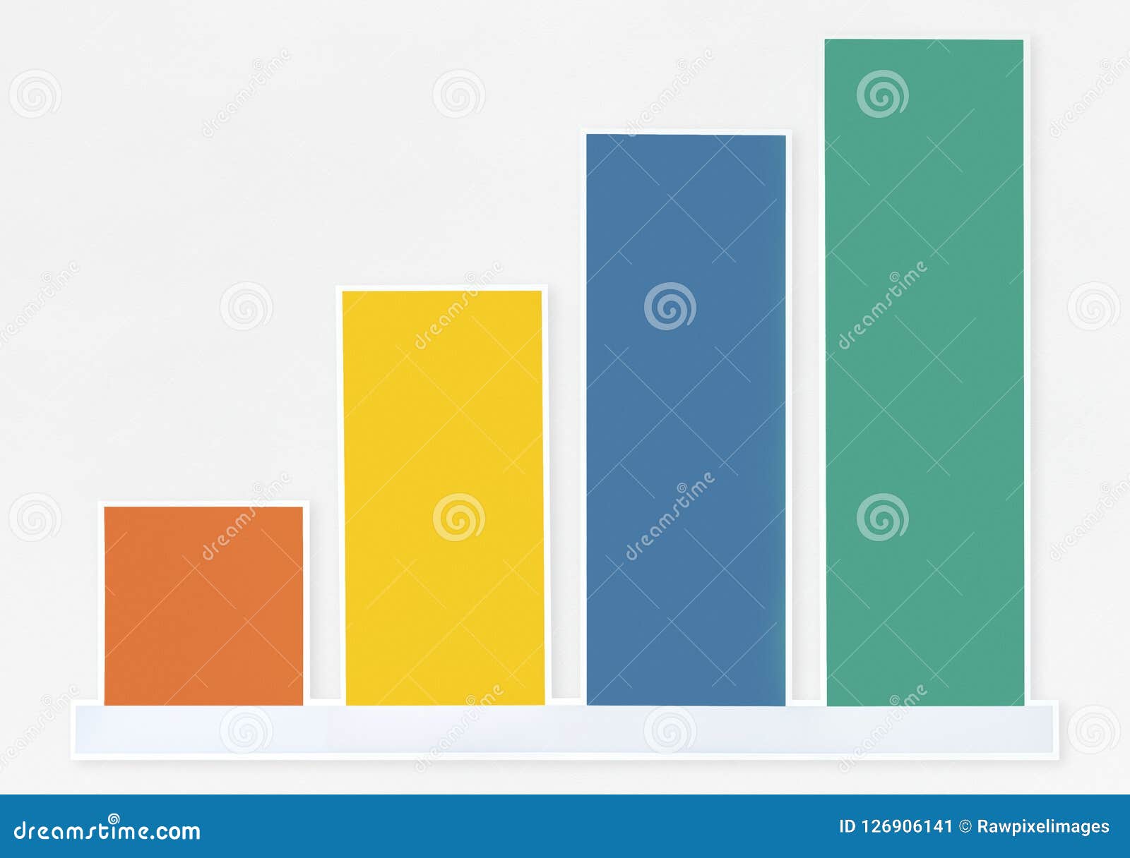 Colorful Growth Graph Icon Isolated Stock Image - Image of colorful ...