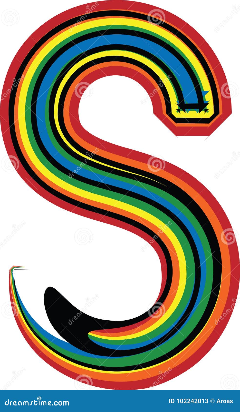 Colorful Grunge Font LETTER S Stock Vector - Illustration of scratch ...