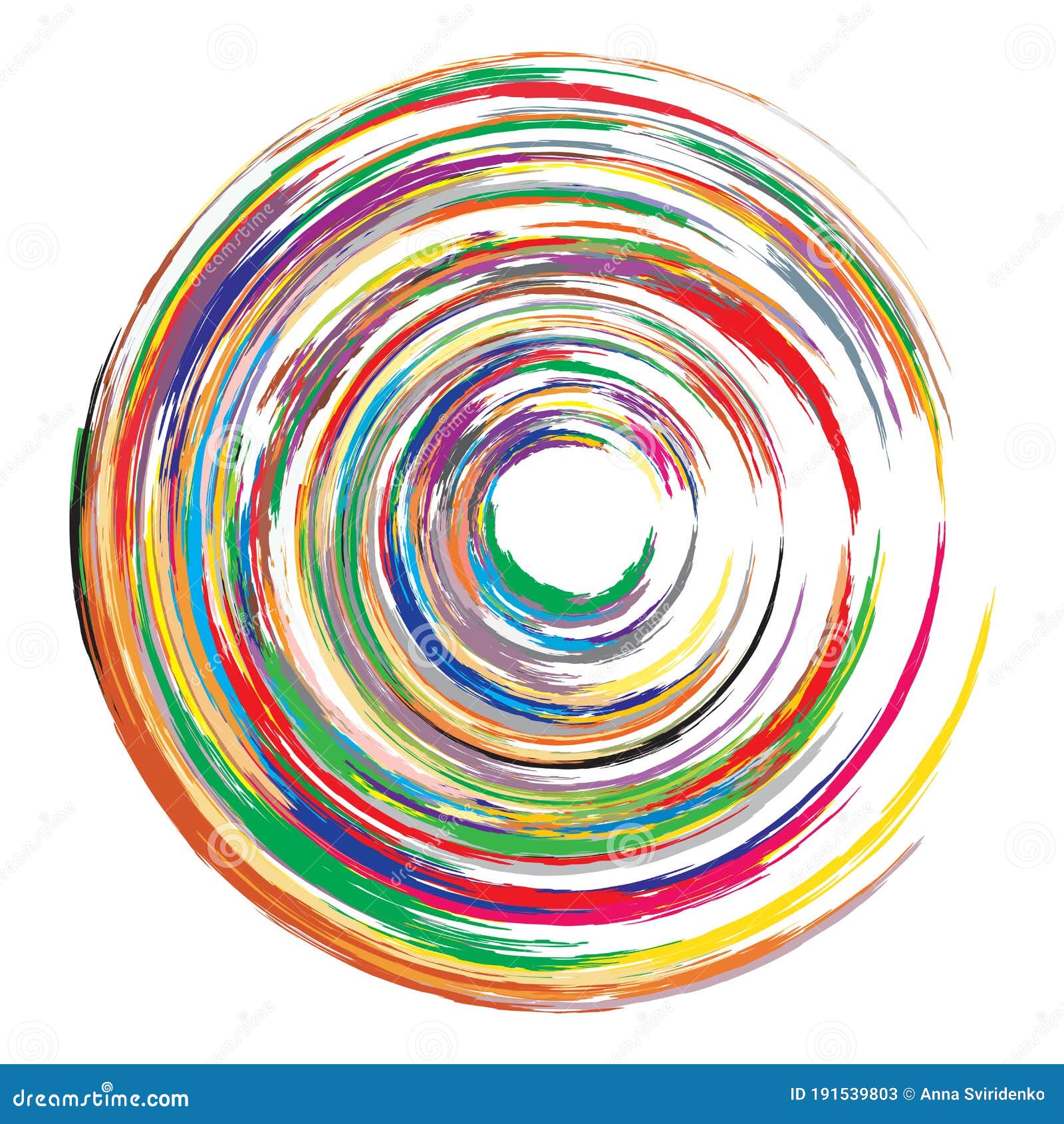 Colorful Grunge Paint Circle Vector Elements Stock Vector ...
