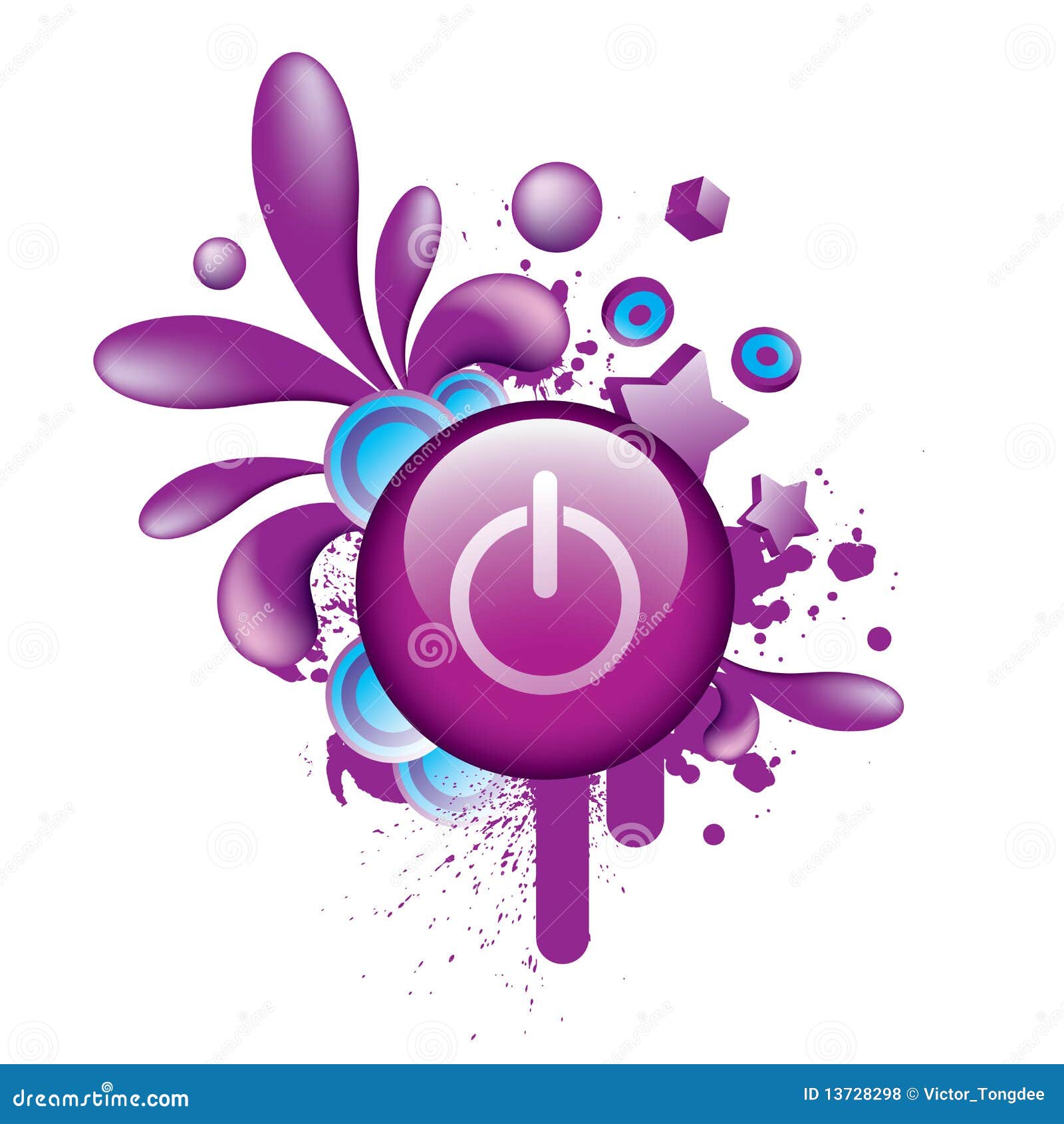 Colorful_grunge_purple_button_2 Stock Vector - Illustration of effect ...