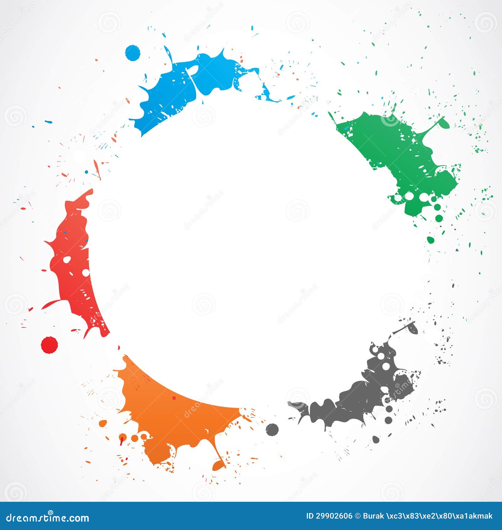 Colorful Grunge Splash Circle Stock Vector - Illustration of element ...