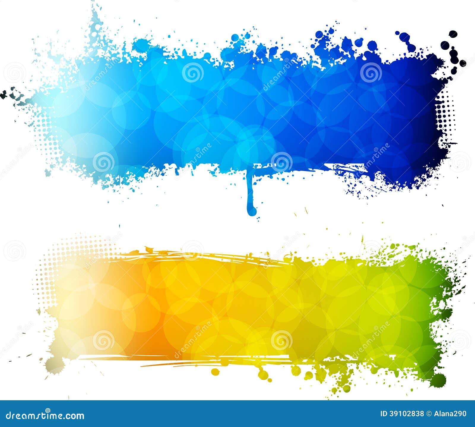 Colorful Grunge Two Banners Stock Vector - Illustration of copy ...