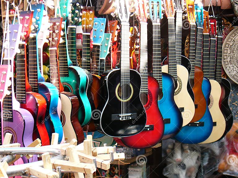 Colorful guitars stock image. Image of folk, music, guitars - 167763