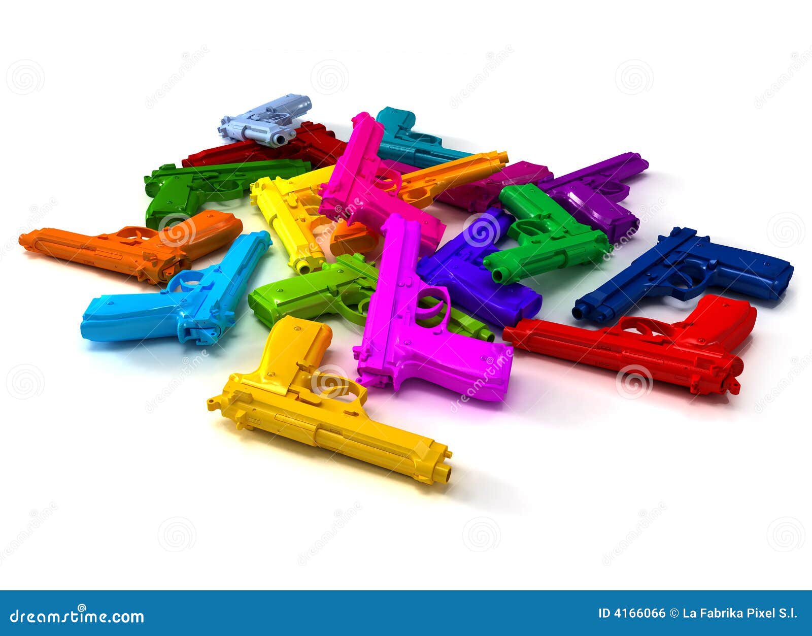 Colorful guns stock photo. Image of shoot, handgun, mafia - 4166066