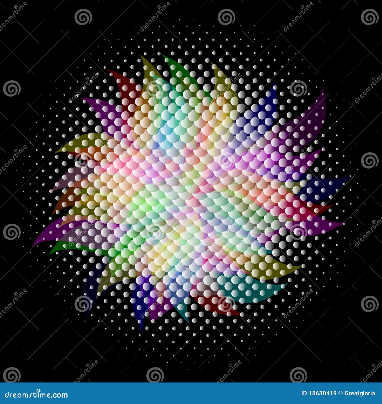 Colorful halftone, stock vector. Illustration of effect - 18630419
