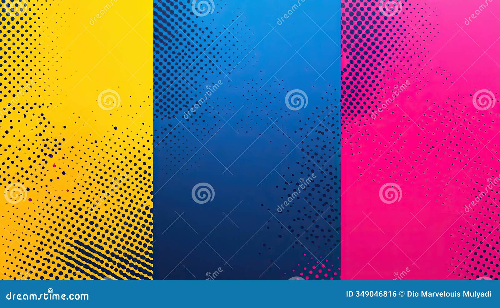 Colorful Halftone Background. CMYK Color Scheme Stock Illustration ...