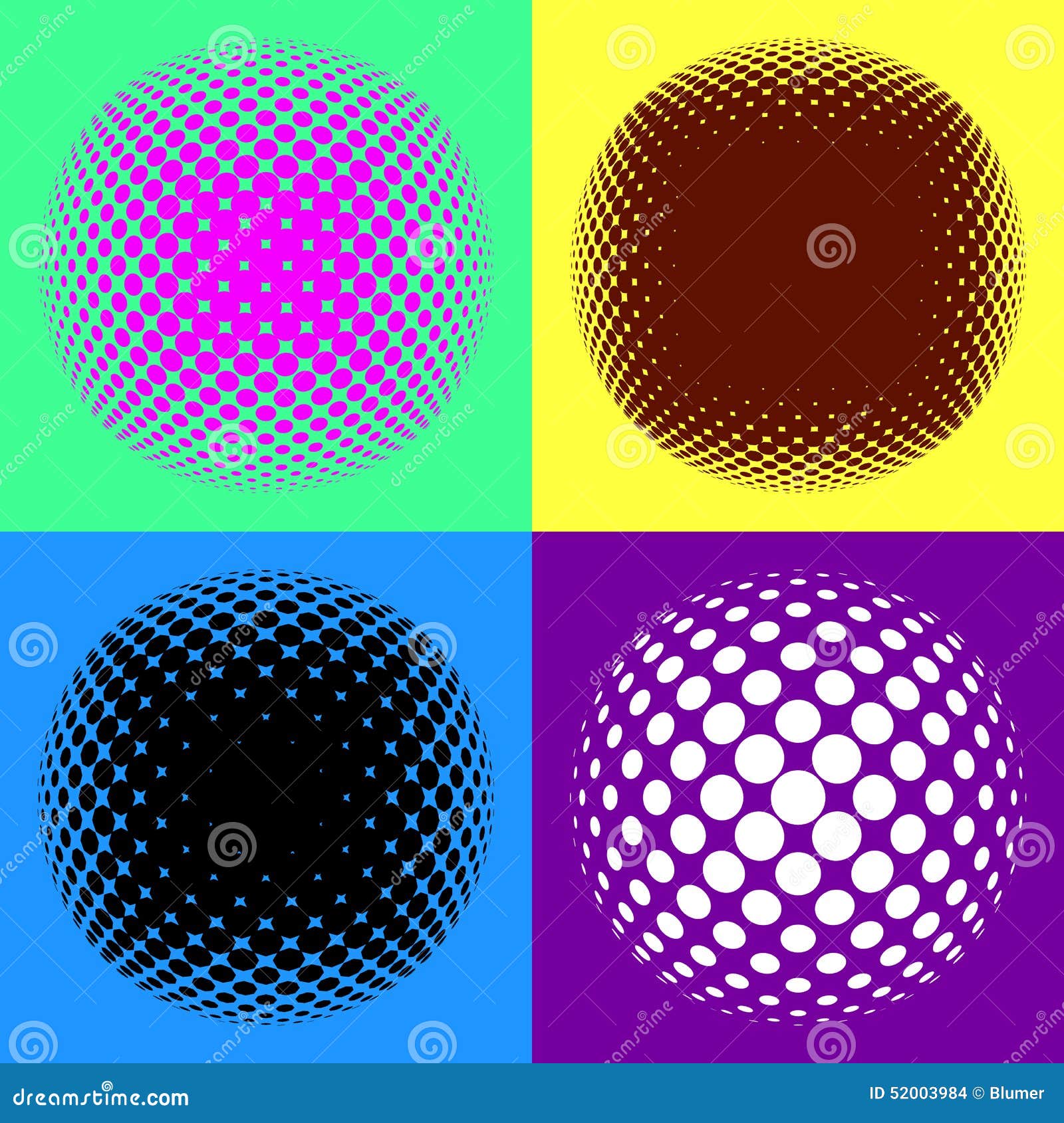 Colorful Halftone Design Elements Stock Vector - Illustration of ...