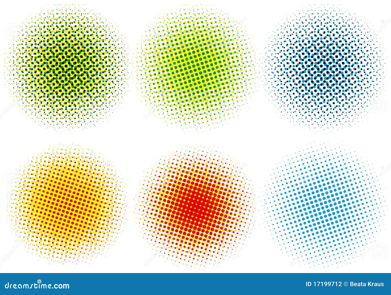 Colorful halftone dots, stock vector. Illustration of mosaic - 17199712