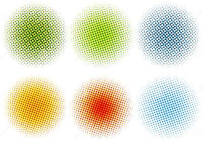 Colorful halftone dots, stock vector. Illustration of mosaic - 17199712