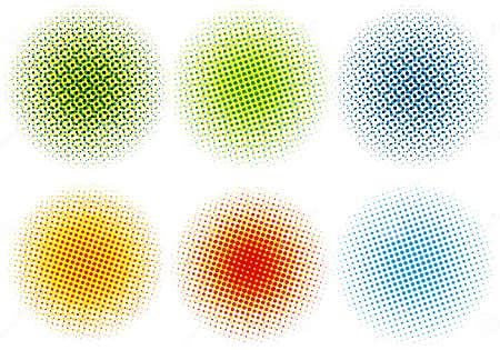 Colorful halftone dots, stock vector. Illustration of mosaic - 17199712