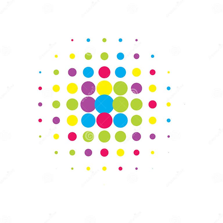 Colorful Halftone Element. Abstract Gradation. Texture Modern. Dot ...
