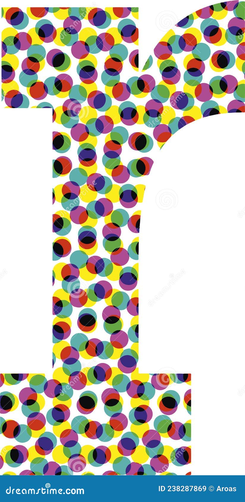 Colorful Halftone Font Design LETTER R Stock Vector - Illustration of ...