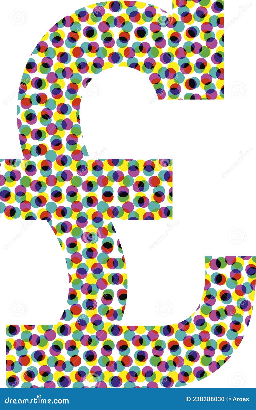 Colorful Halftone Font Design Symbol Stock Vector - Illustration of ...