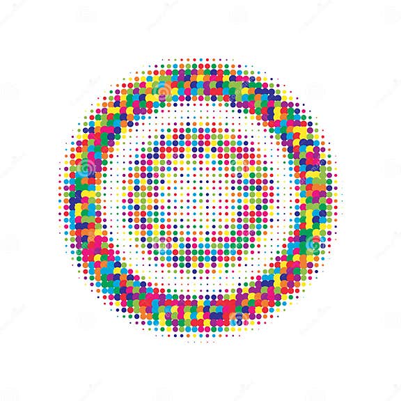 Colorful Halftone Gradation. Abstract Dots. Texture Backdrop. Dot ...