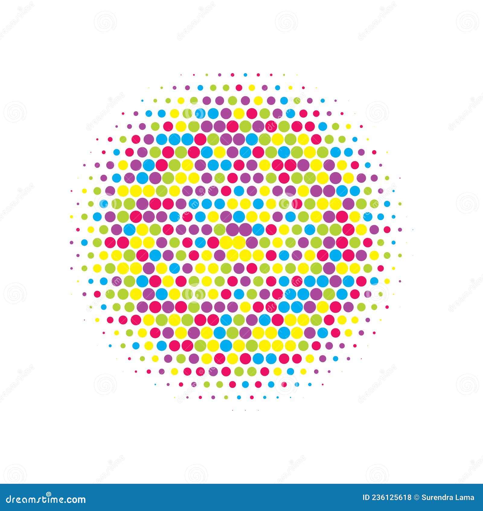 Colorful Halftone Retro. Abstract Set. Texture Background. Dot ...