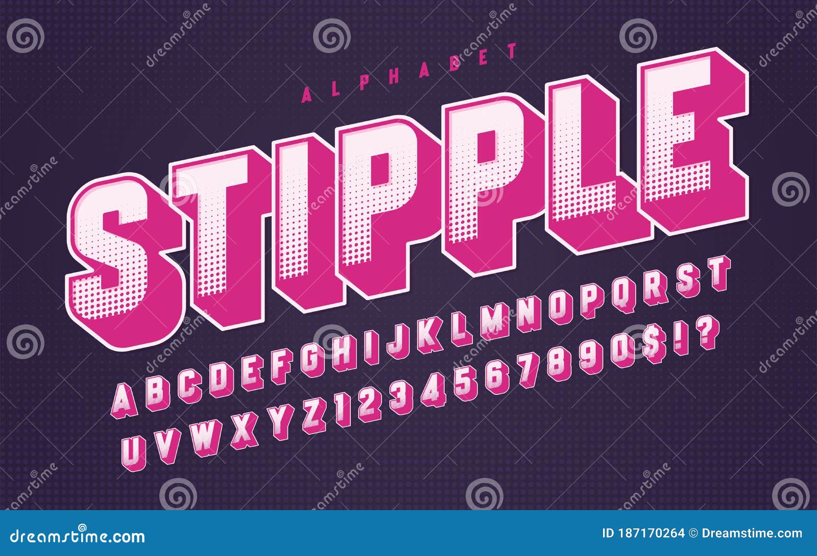 Colorful Halftone Styled Vector Uppercase Letters, Alphabet, Typ Stock ...