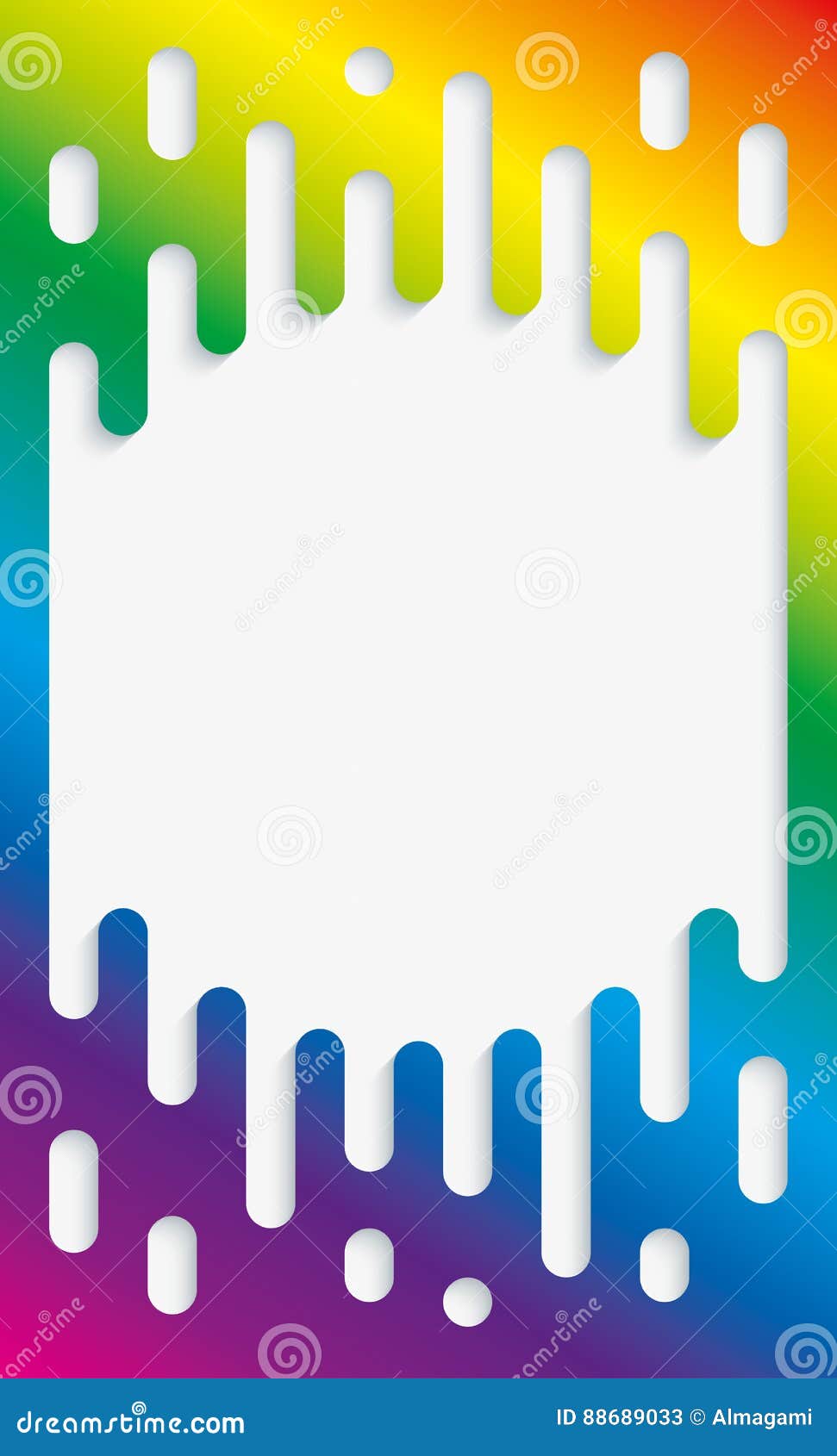 Colorful Halftone Transition Background with Copyspace in Rainbow Stock ...