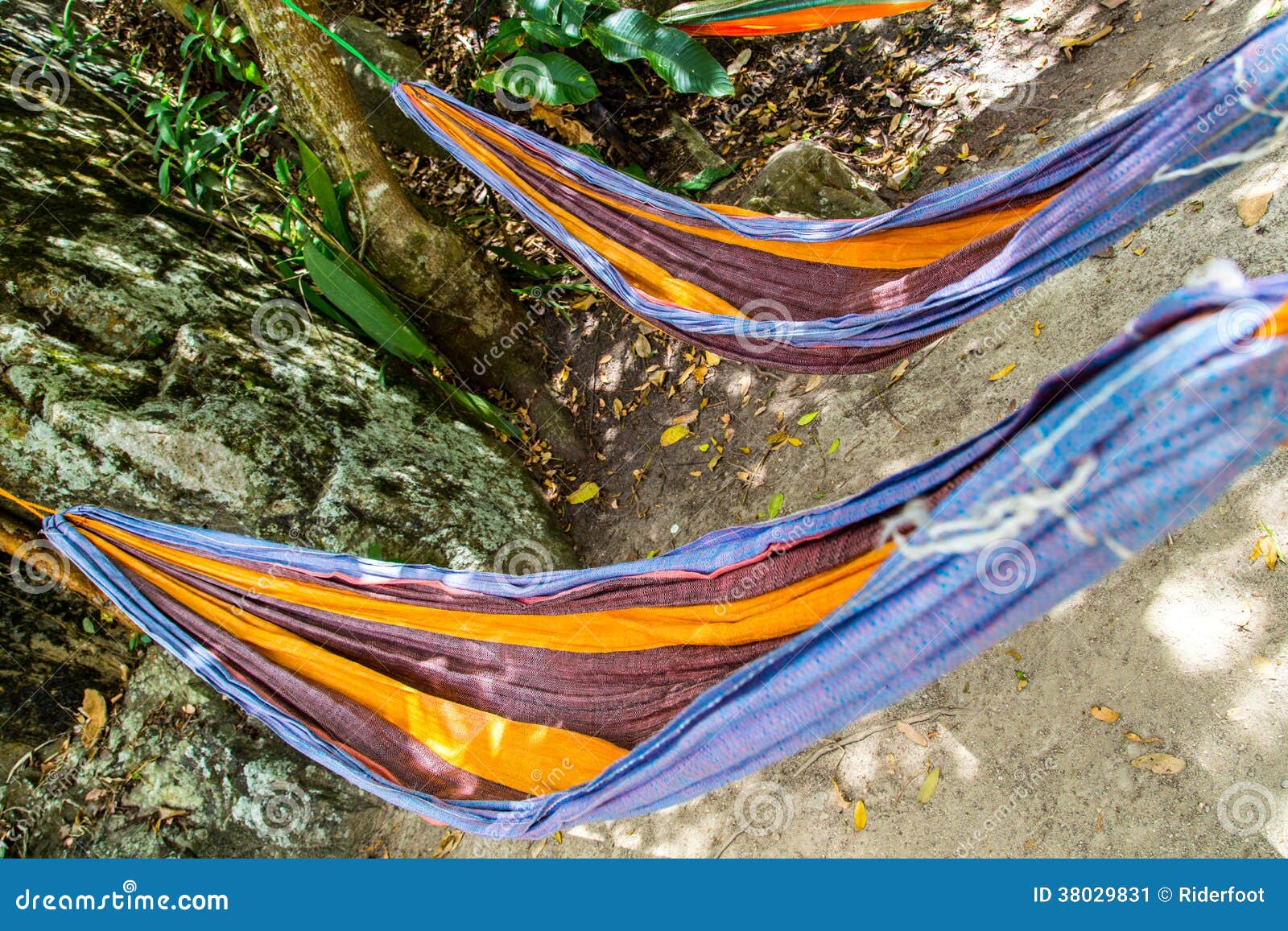 Colorful hammocks stock image. Image of relax, hammock - 38029831