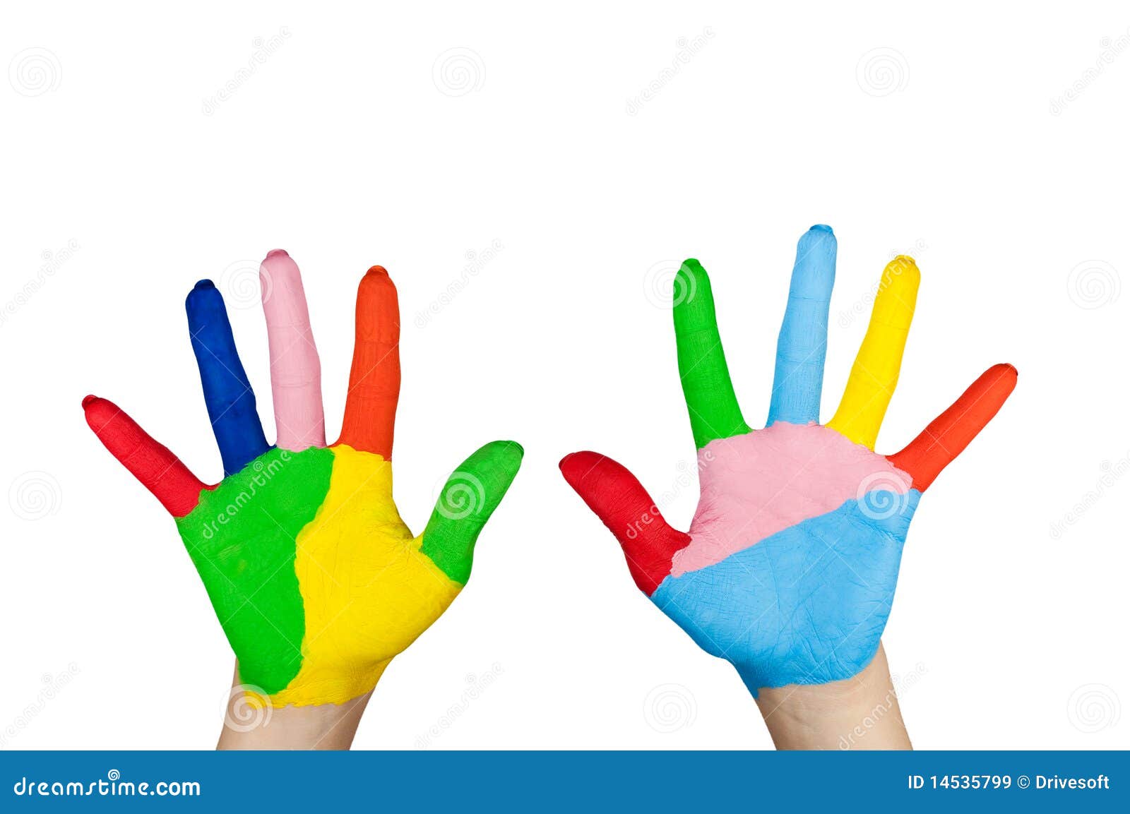 Colorful hand. stock image. Image of finger, colored - 14535799