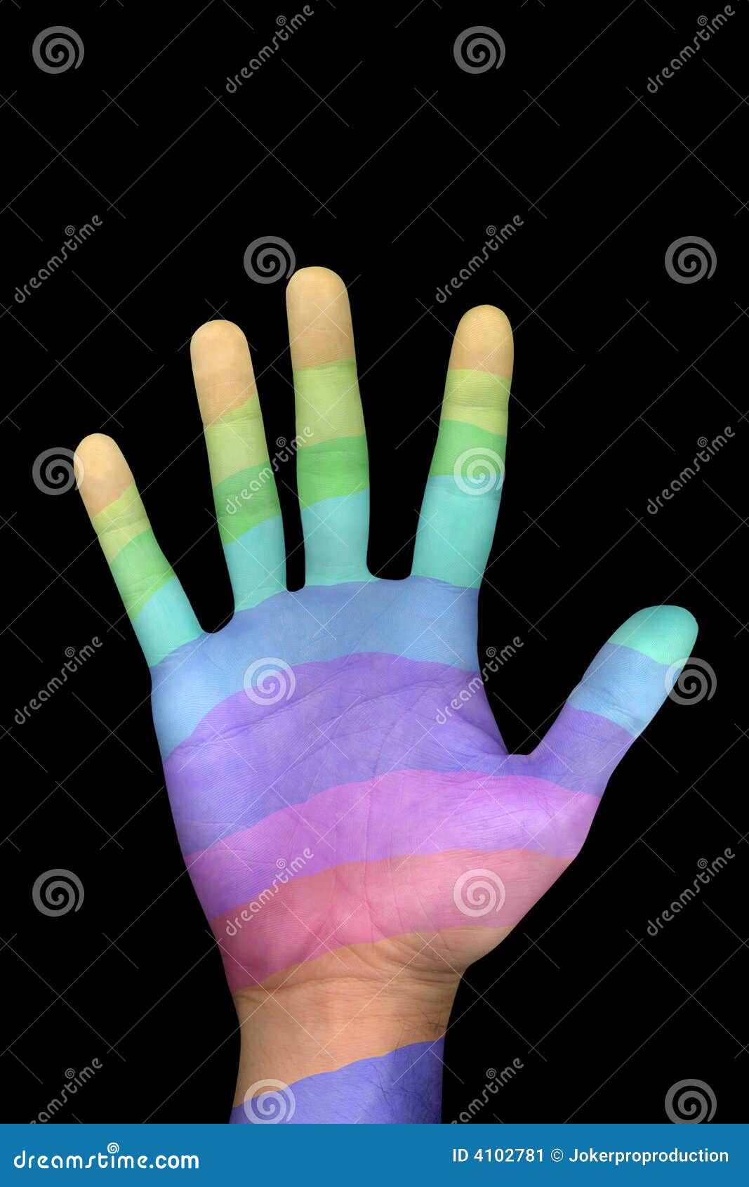 Colorful hand stock image. Image of playful, chance, handprint - 4102781
