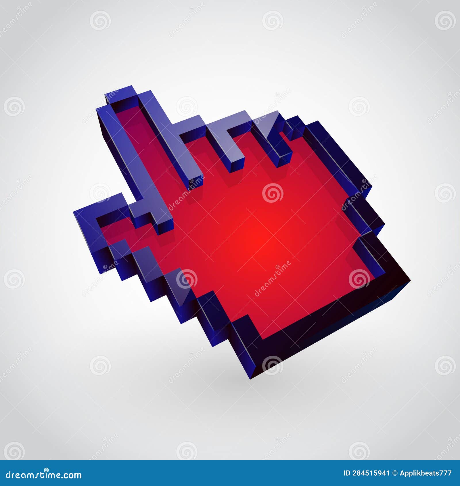 Colorful hand arrow cursor stock vector. Illustration of isolated ...