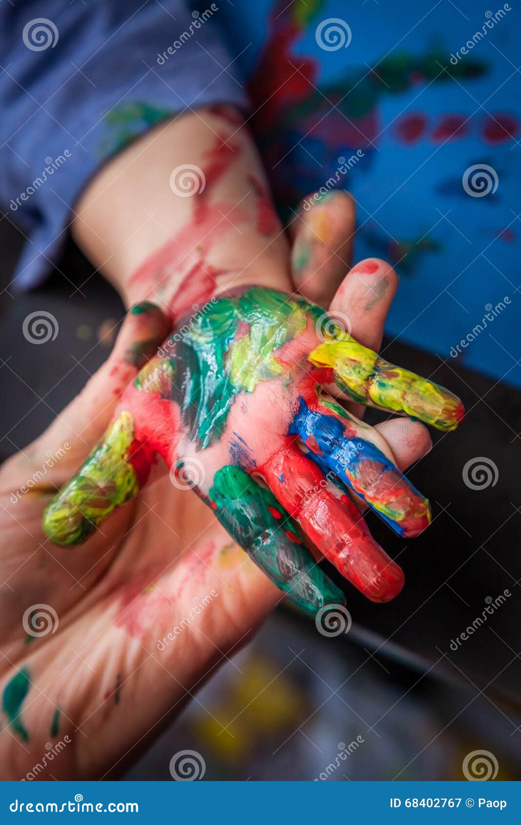 Colorful hand stock image. Image of hand, class, children - 68402767