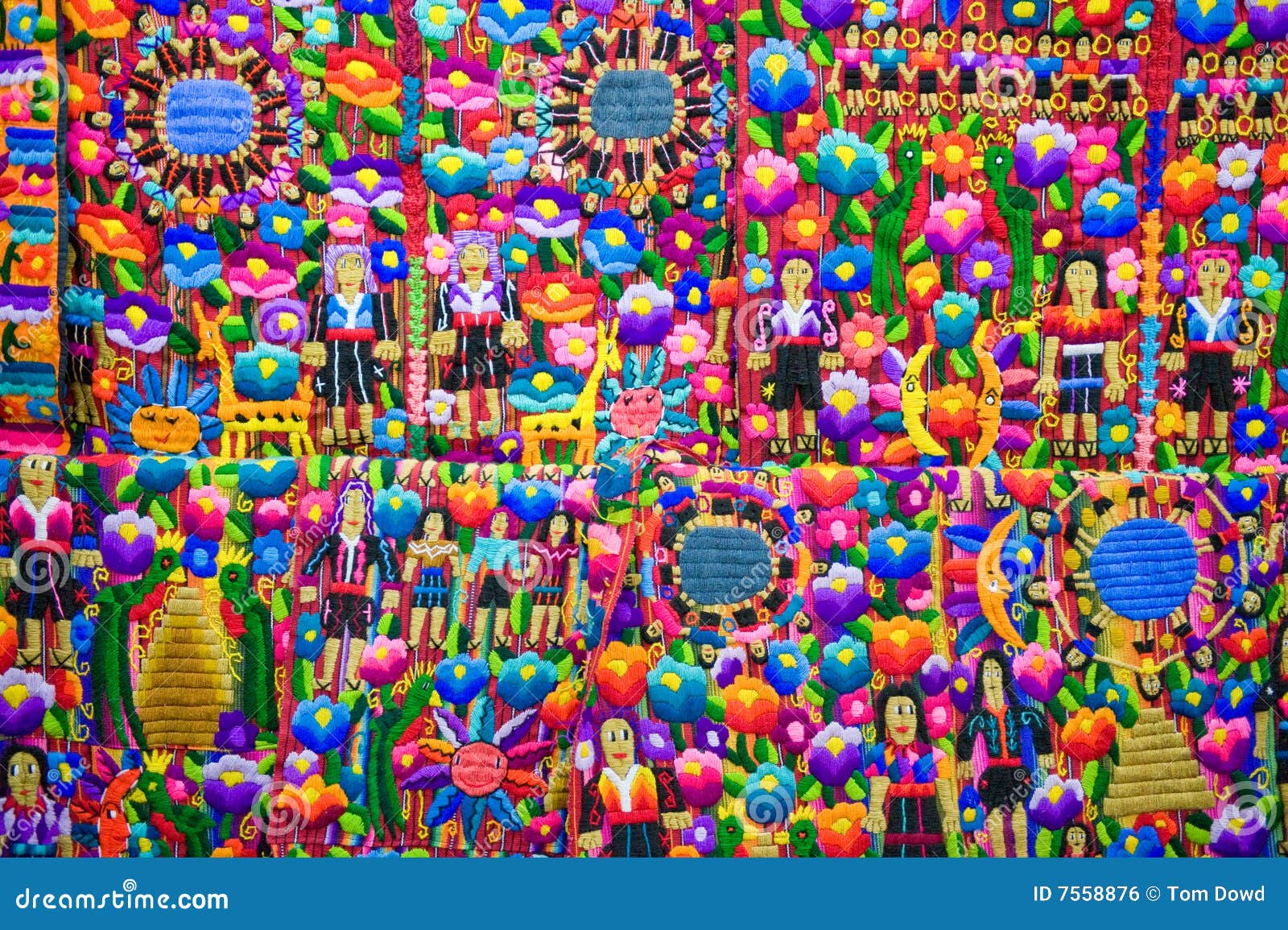Colorful Hand Crafted Textiles Stock Photo - Image of decorative ...