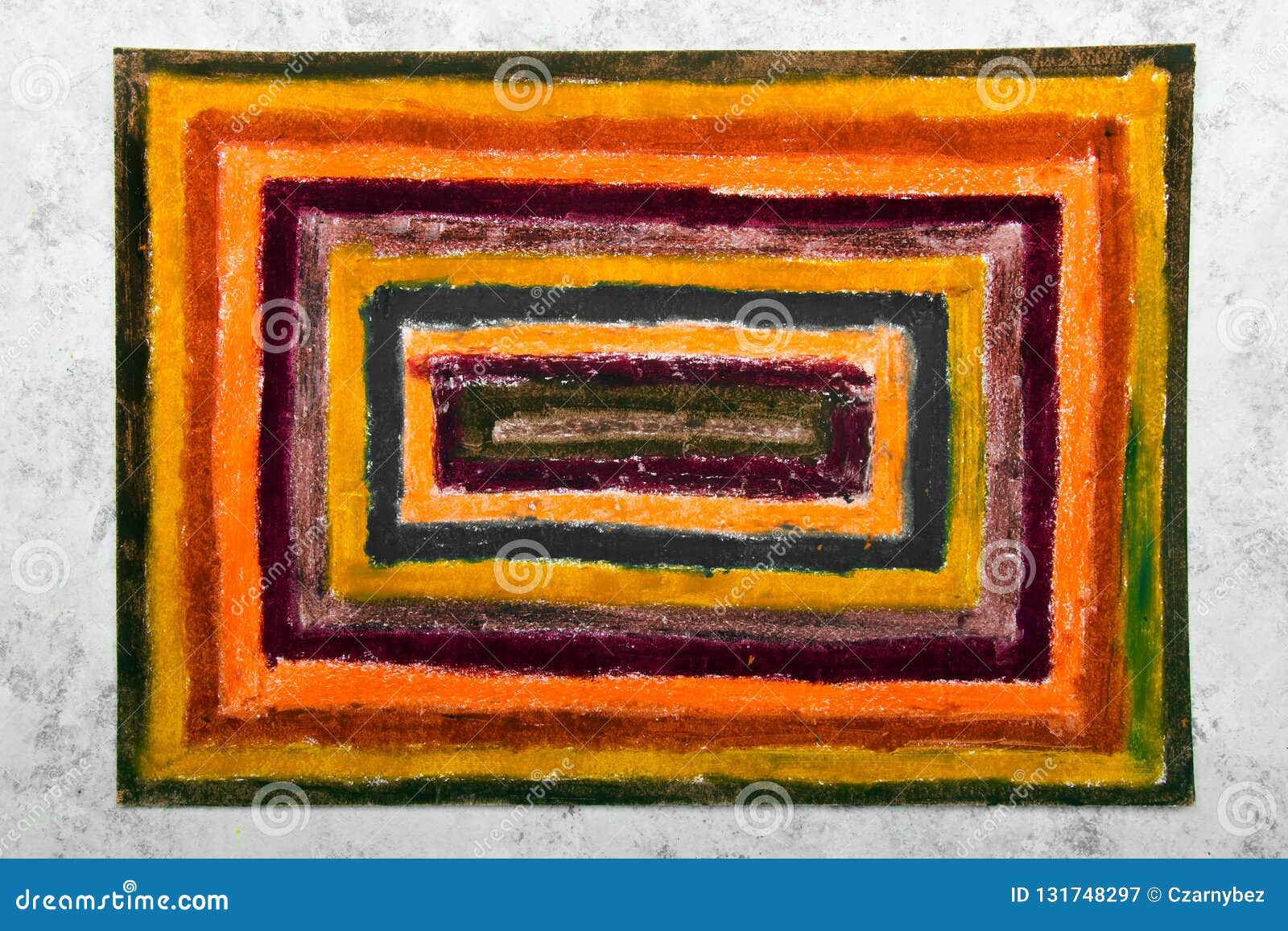 Colorful Hand Drawing: Orange Rectangles Stock Image - Image of ...