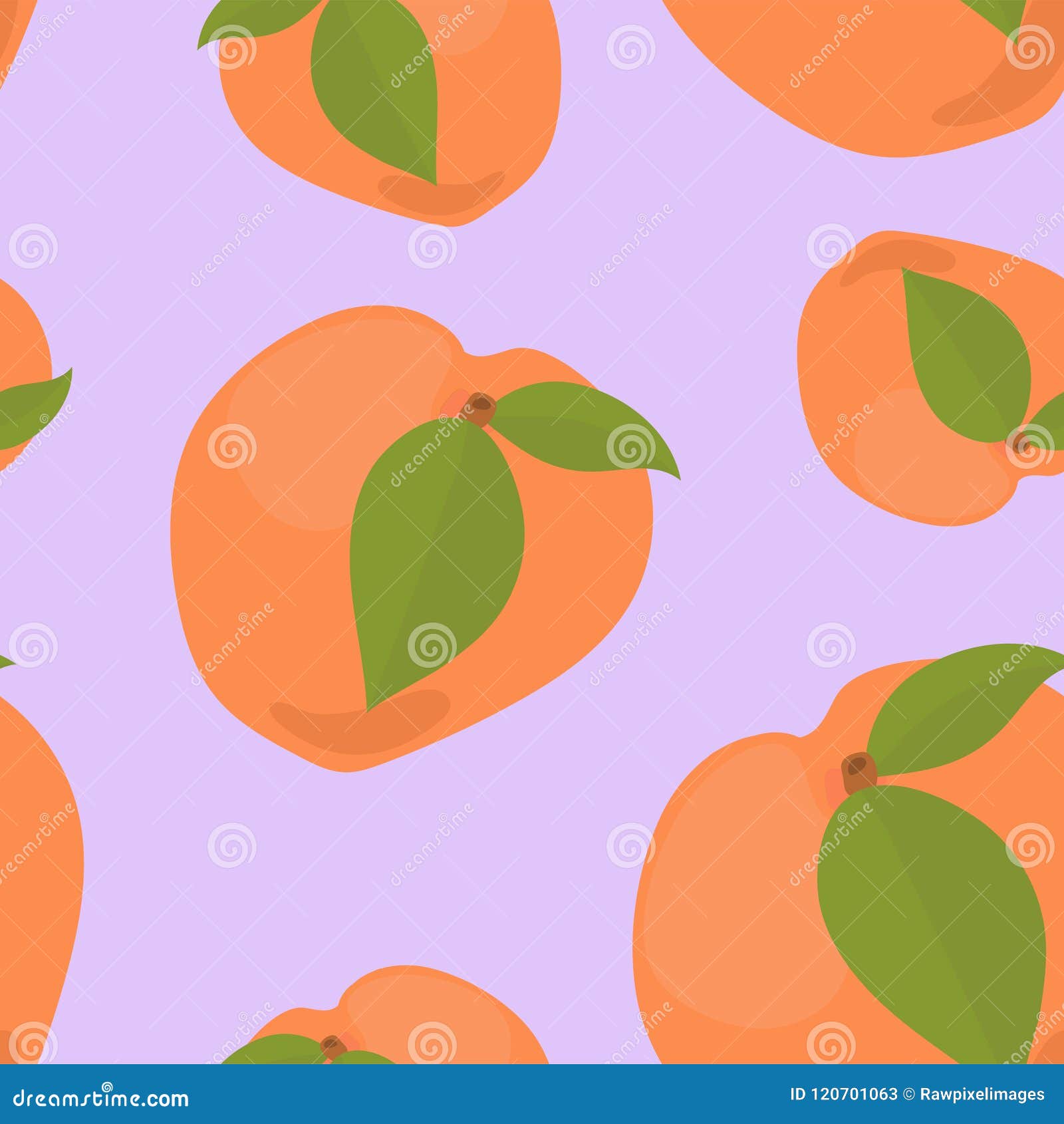 Colorful Hand Drawn Apricot Pattern Stock Vector - Illustration of ...