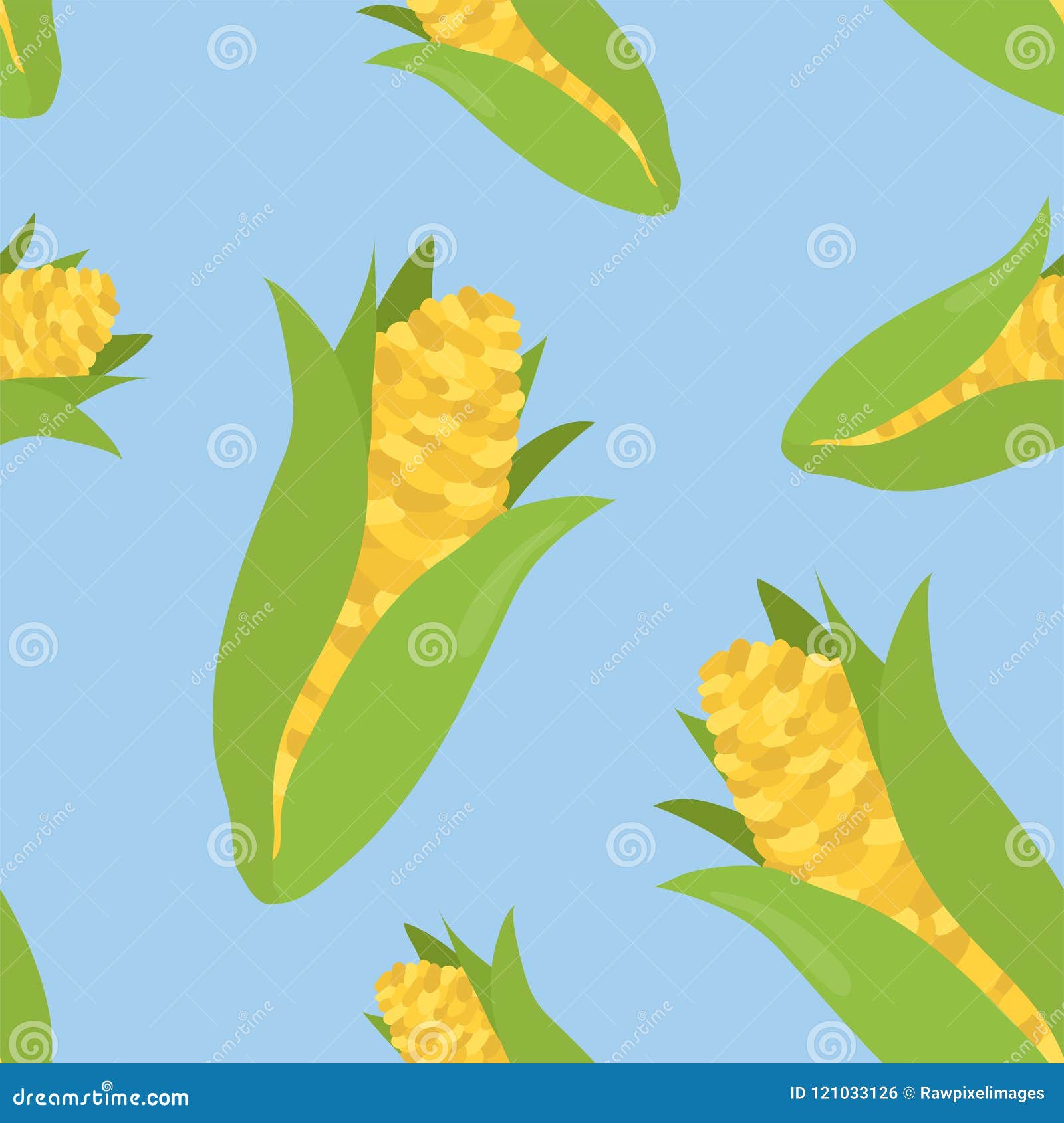 Corn Pattern. Seamless Texture Vector Illustration | CartoonDealer.com ...