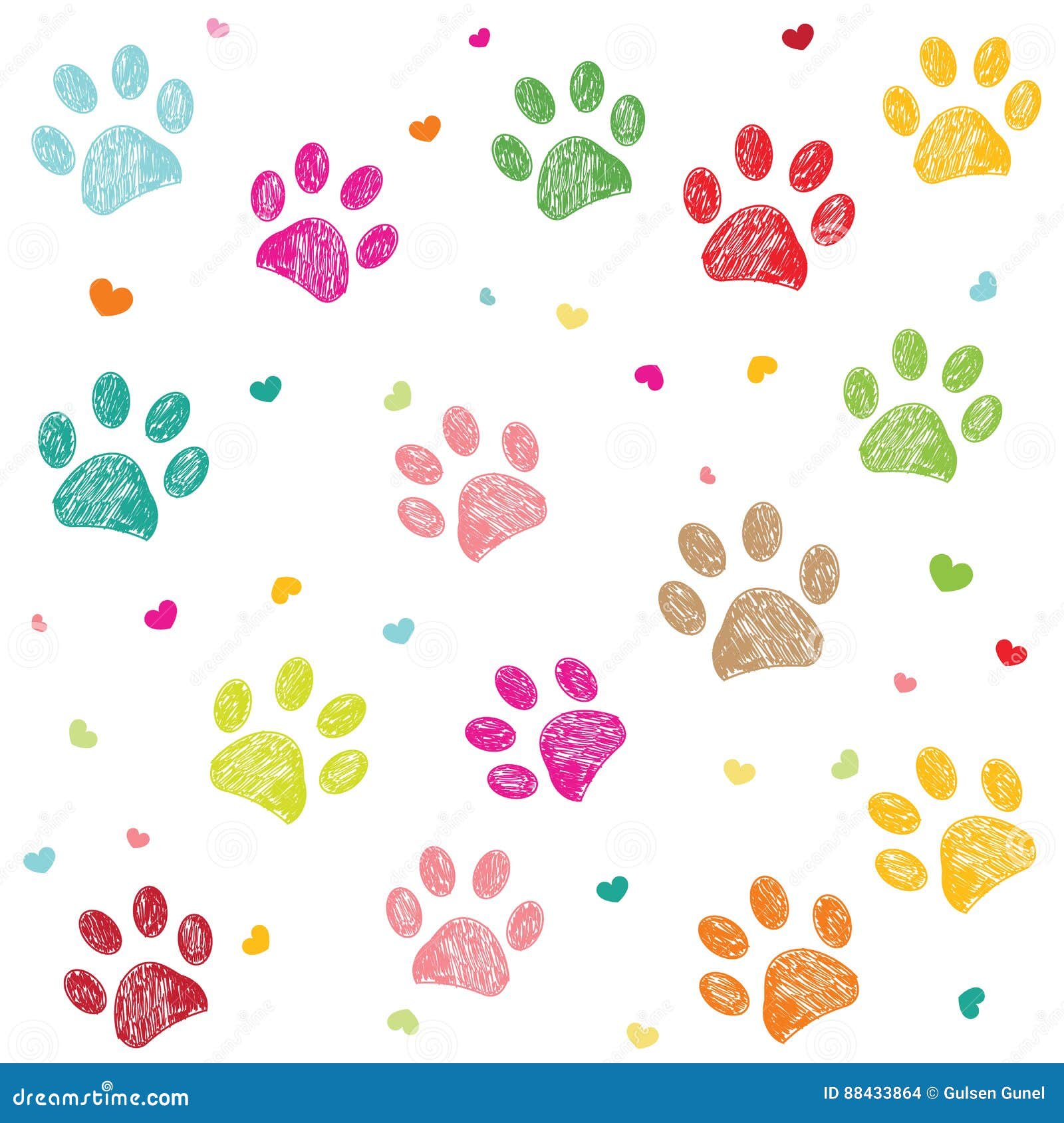 Colorful Paw Print Vector Background Stock Illustrations – 5,540 ...