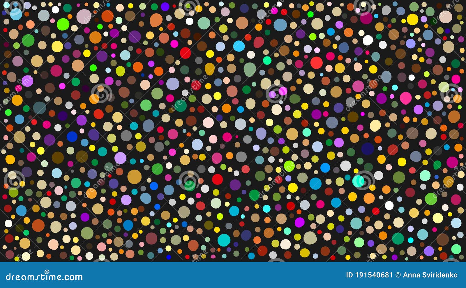 Colorful Hand Drawn Dots Abstract Background Stock Illustration ...