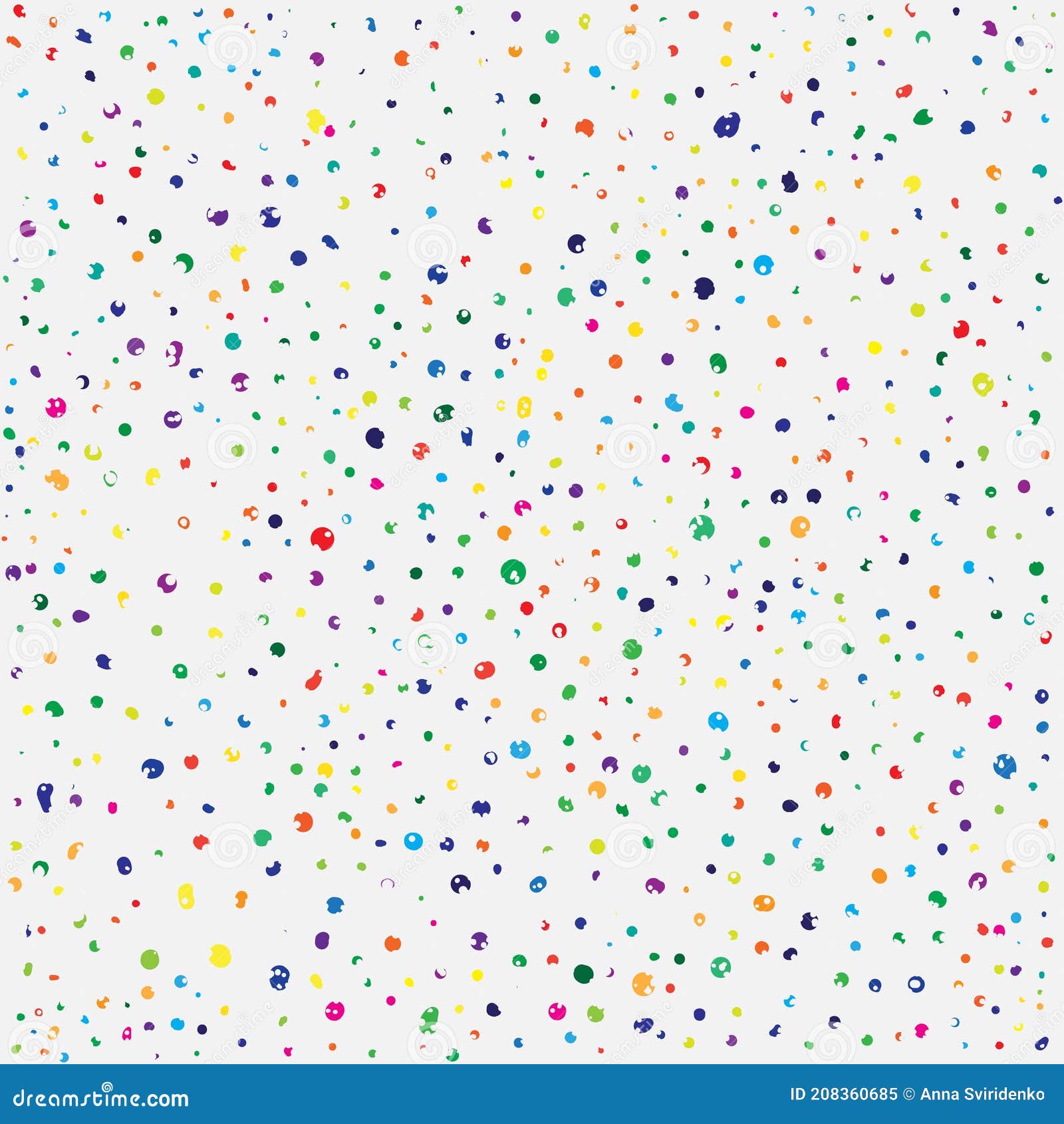 Colorful Hand Drawn Dots Abstract Background Stock Illustration ...