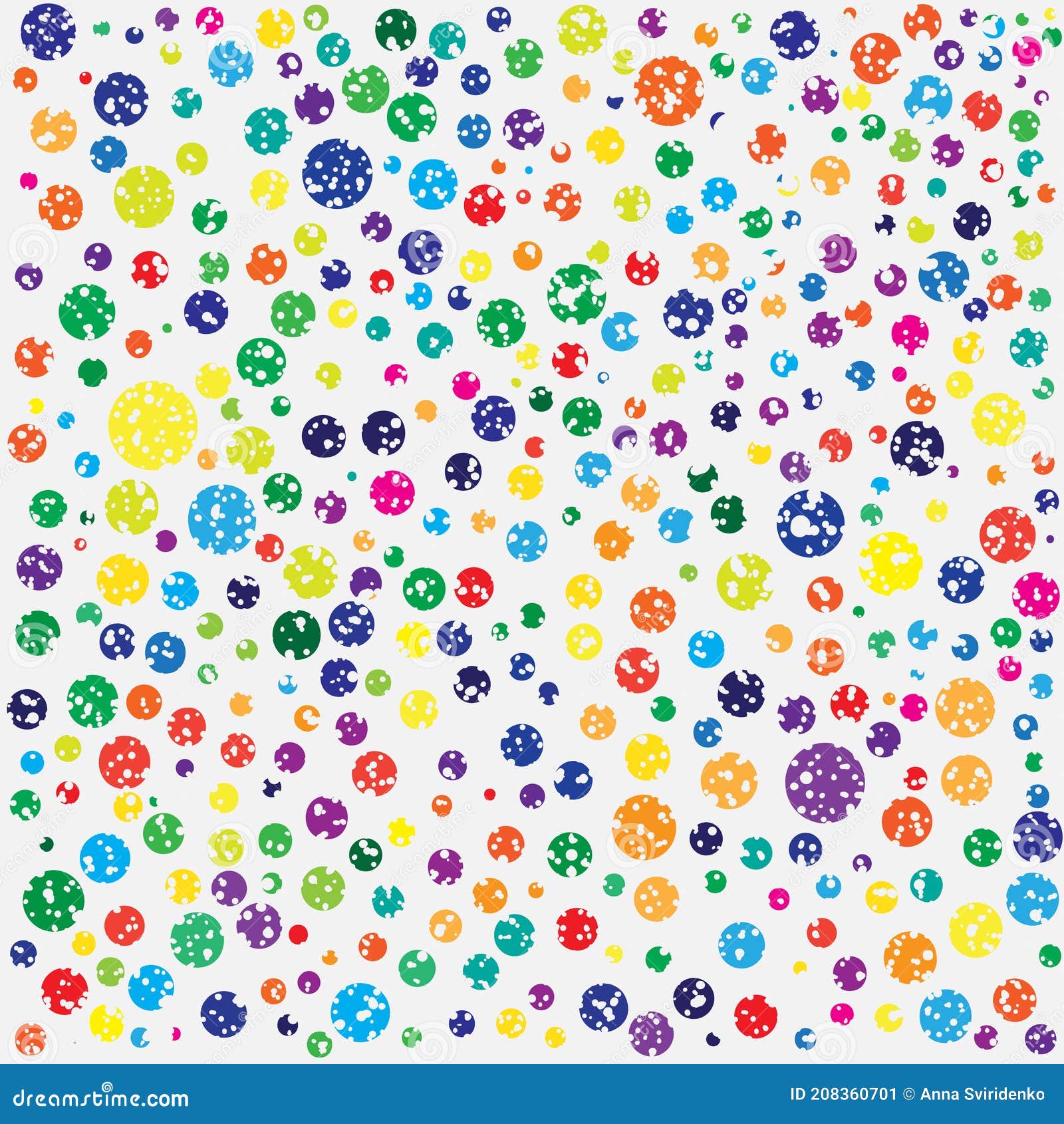 Colorful Hand Drawn Dots Abstract Background Stock Illustration ...
