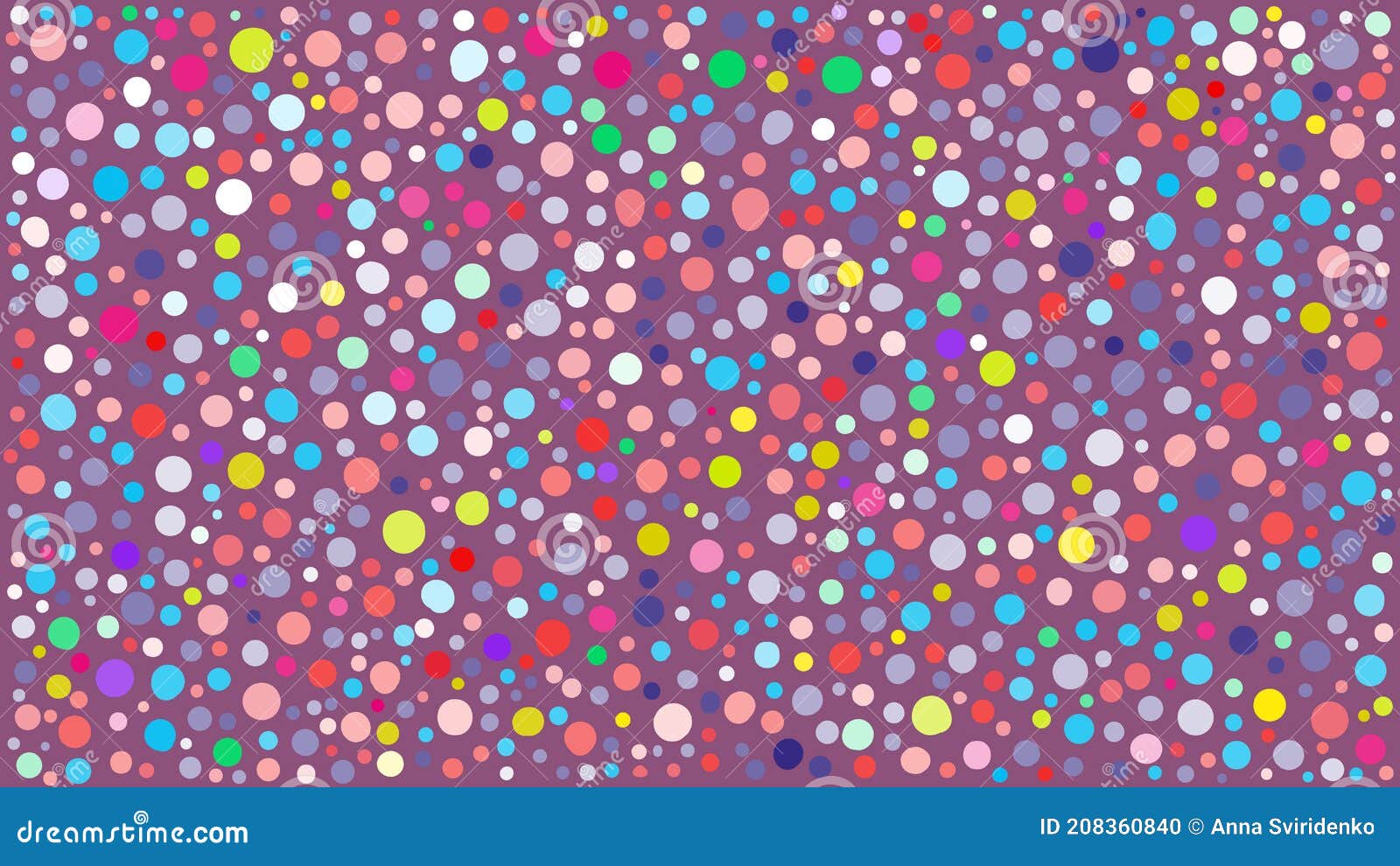 Colorful Hand Drawn Dots Abstract Background Stock Illustration ...