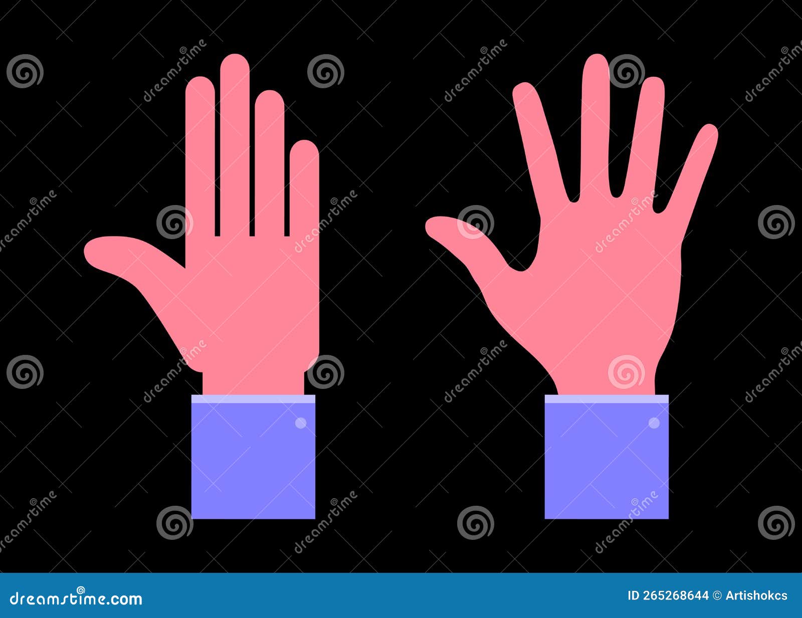 Colorful Hand Emblems.Hand Flat Set. Hand Logo. Glove Icon. Vector ...