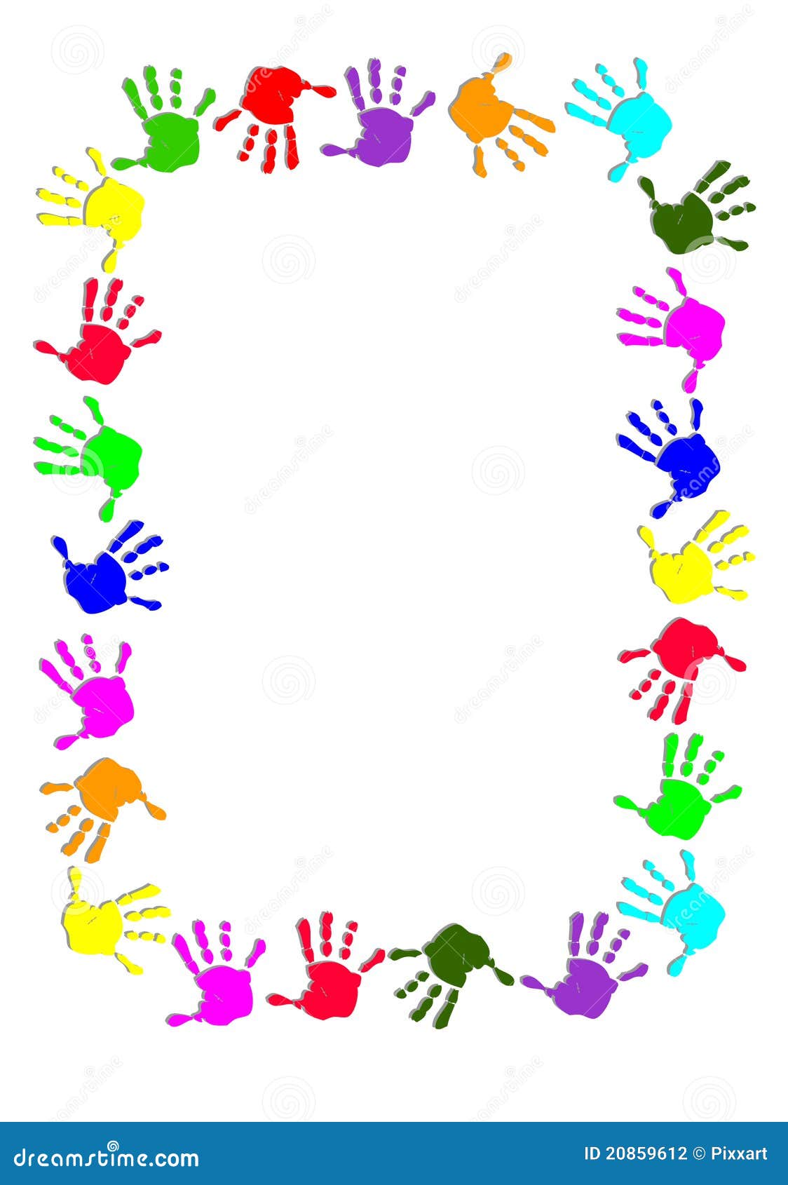 Colorful hand frame stock vector. Illustration of background - 20859612
