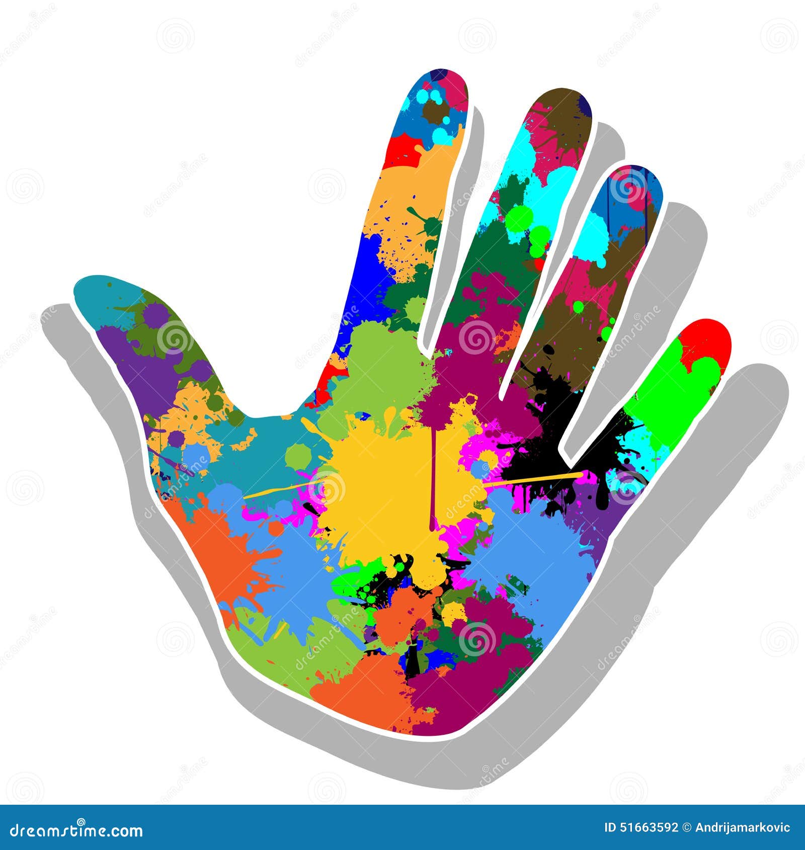 Colorful Hand Stock Photo - Image: 51663592