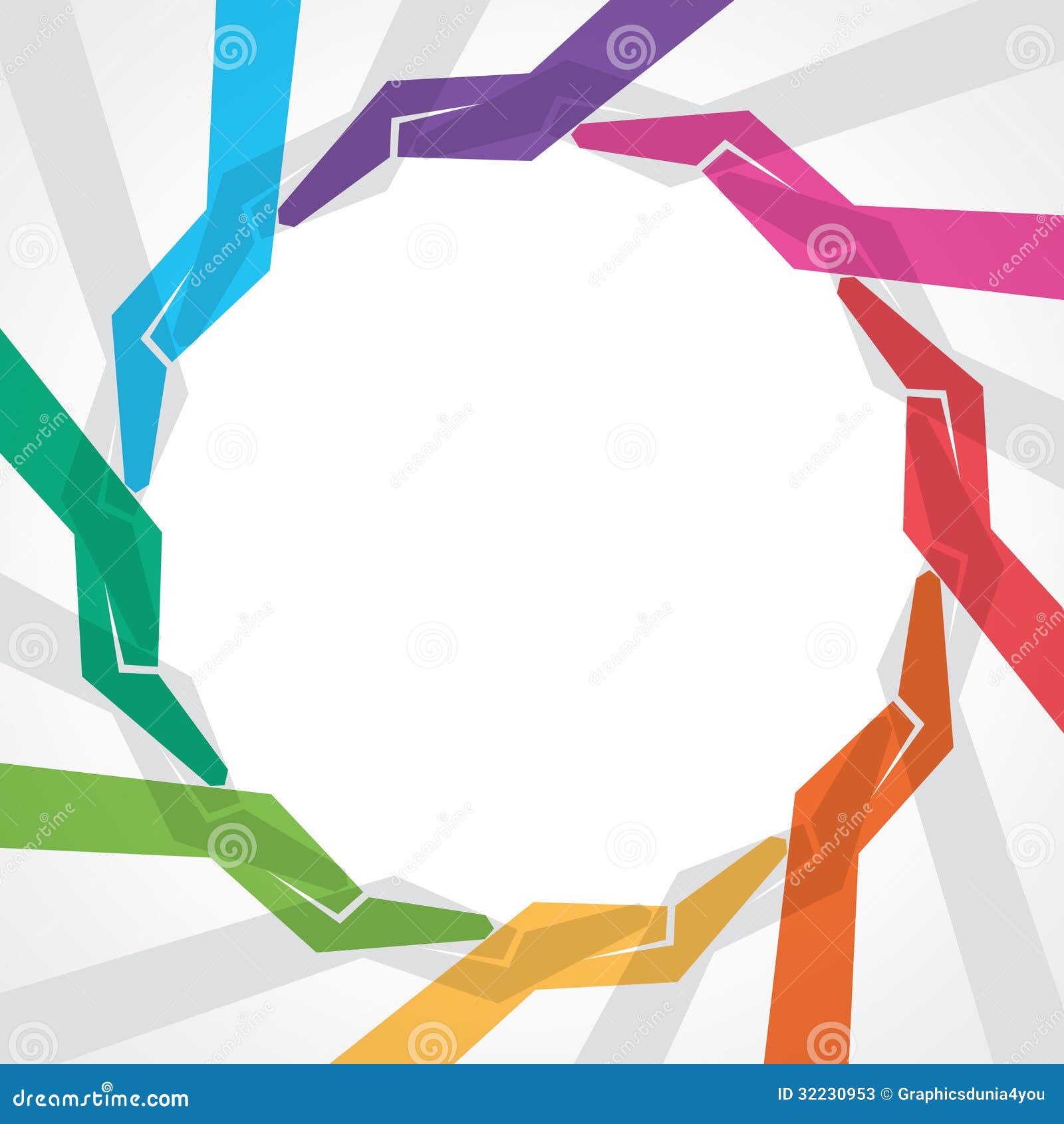 Colorful Hand Make Round Shape for Save Things Stock Vector ...