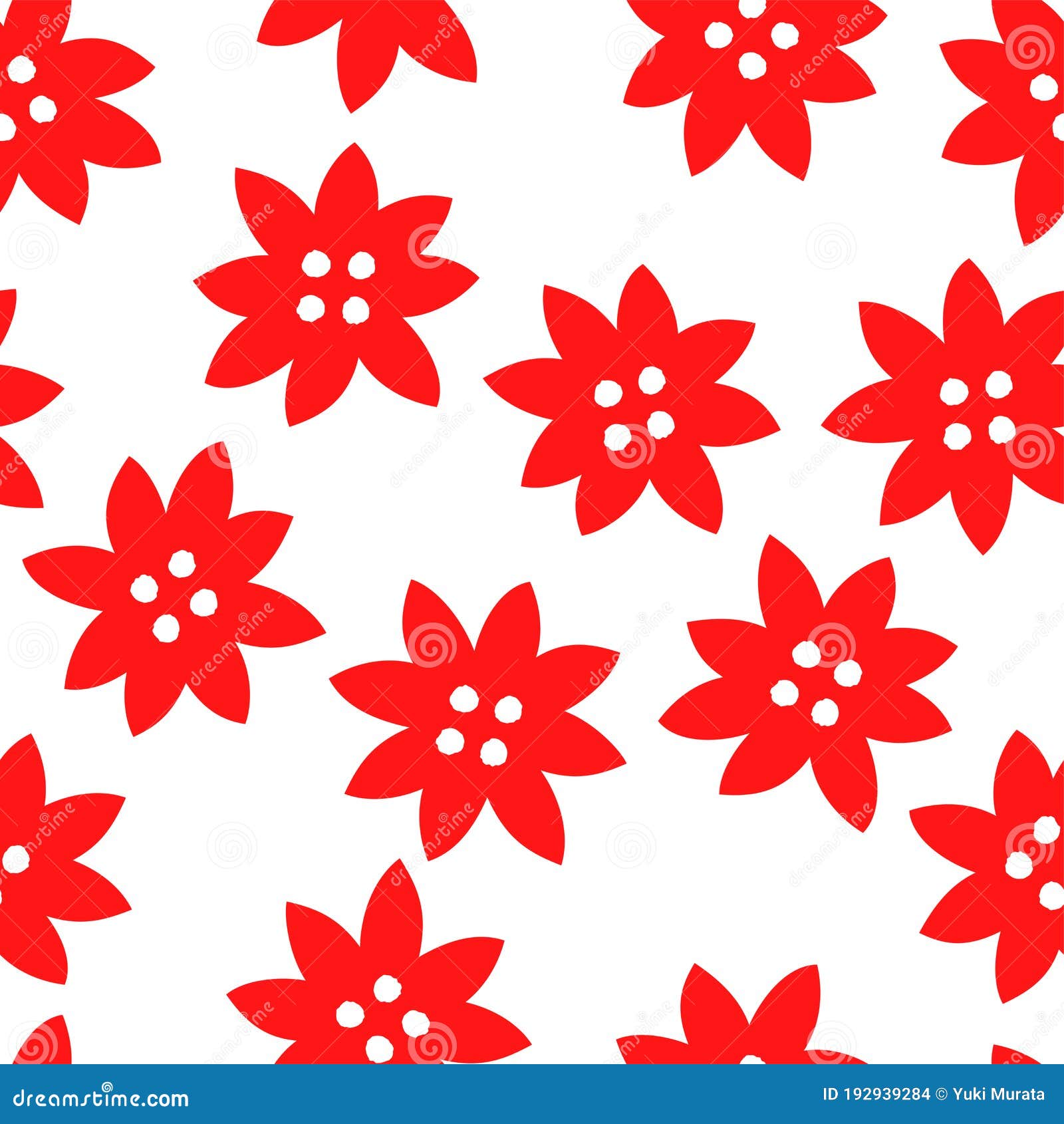 Colorful Hand-painted Flower Pattern Variation Stock Illustration ...