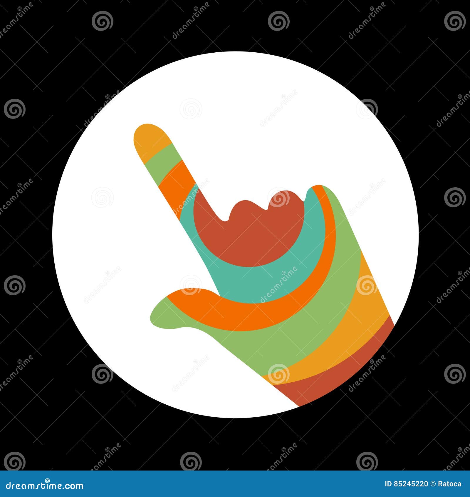 Colorful Hand Pointing Icon Stock Vector - Illustration of finger ...