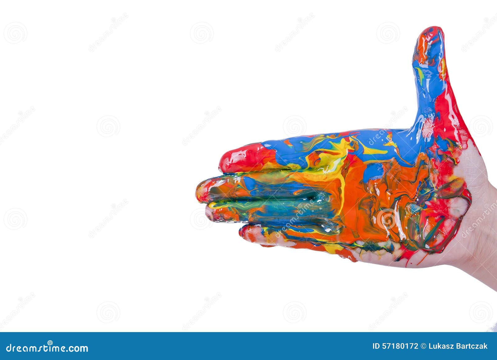 Colorful hand pointing stock photo. Image of space, palm - 57180172