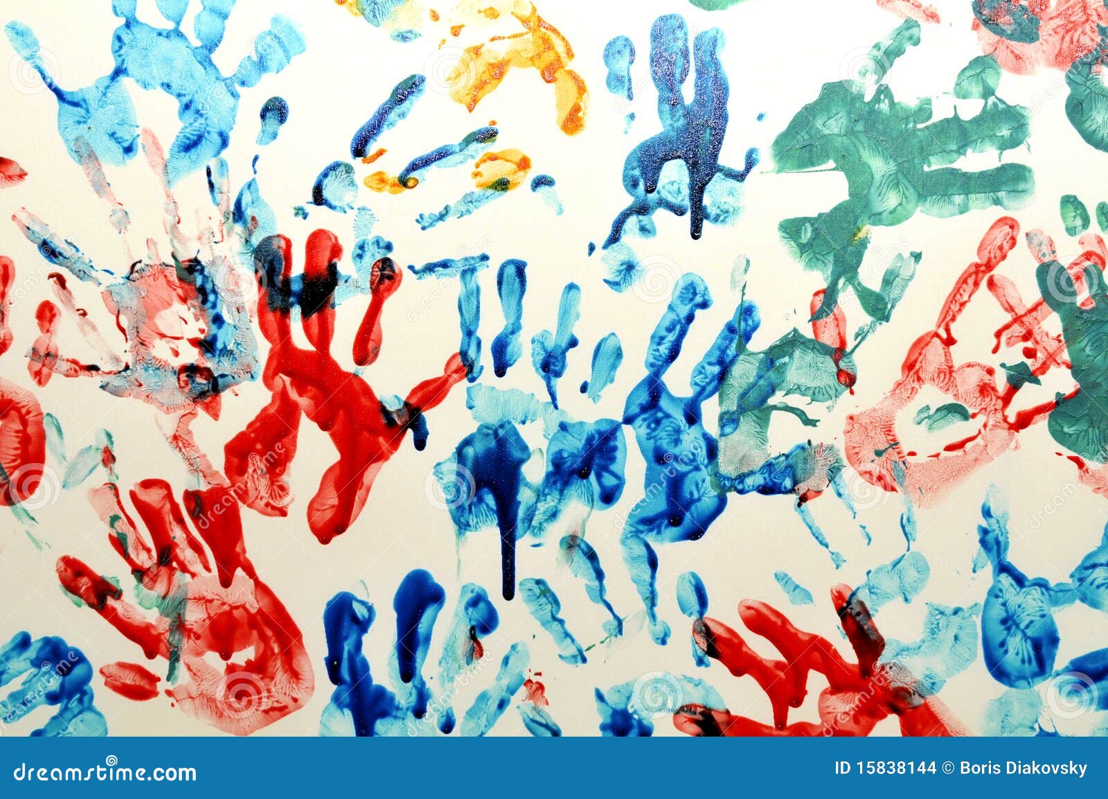 Colorful hand prints stock photo. Image of artwork, colorful - 15838144