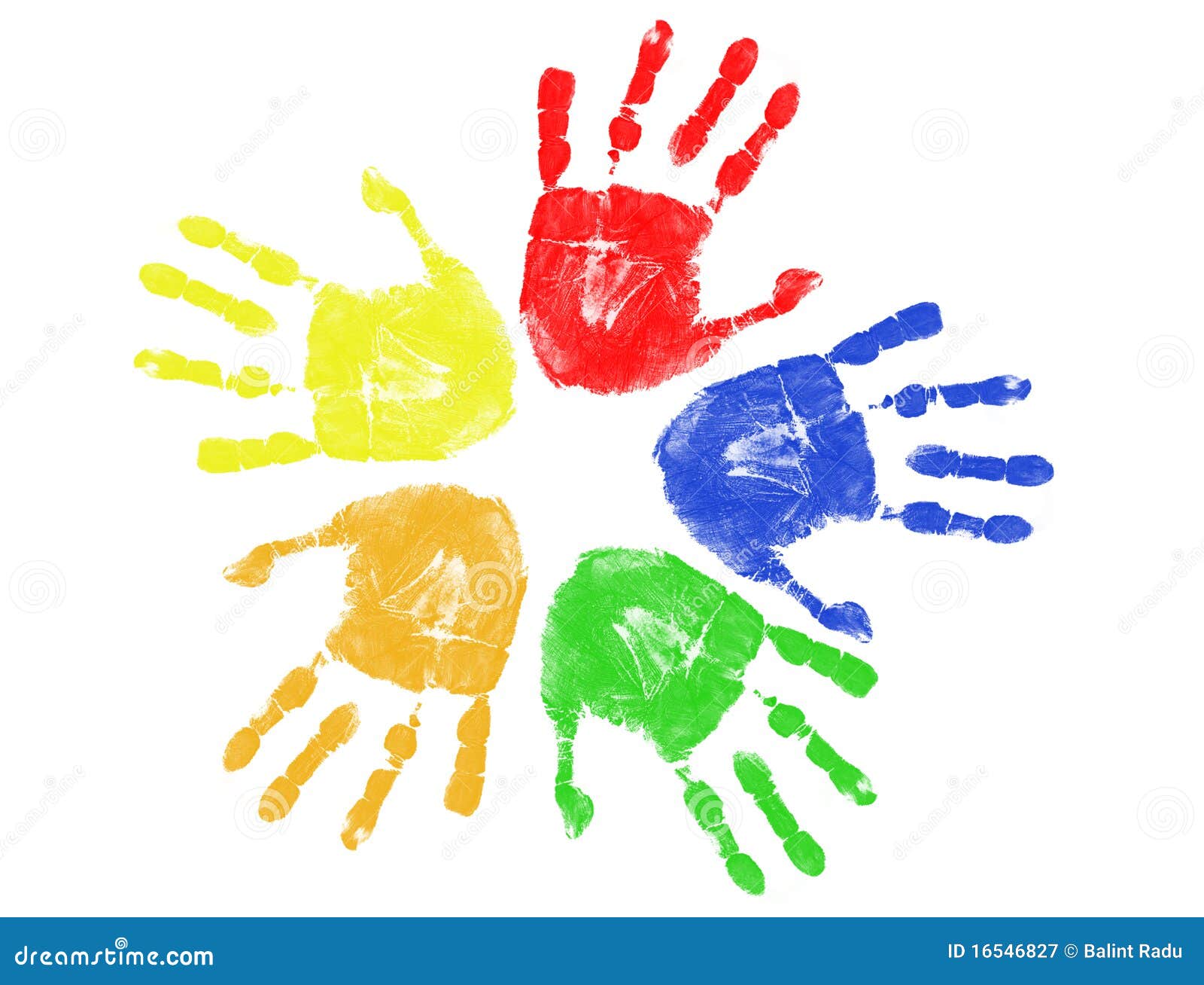 Colorful Hand Prints Cartoon Vector | CartoonDealer.com #16546827