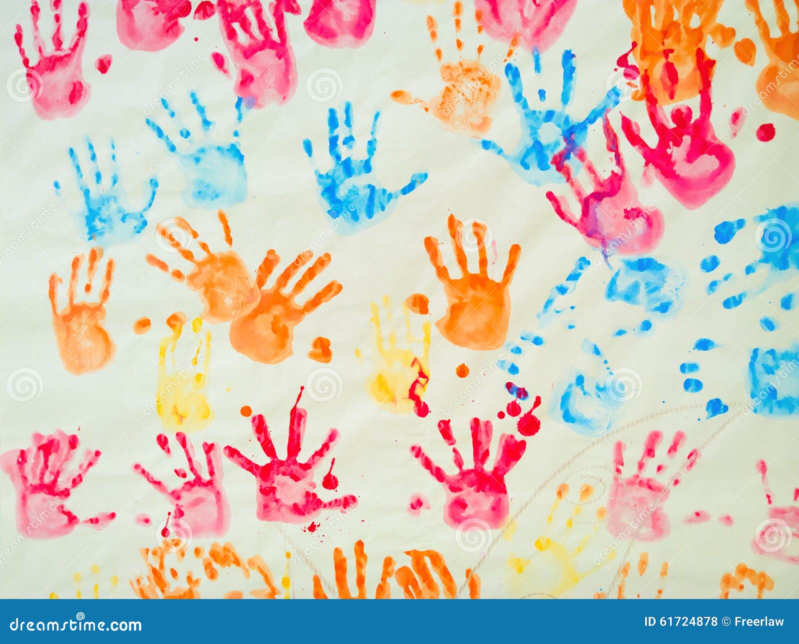 Colorful hand prints stock photo. Image of multi, design - 61724878
