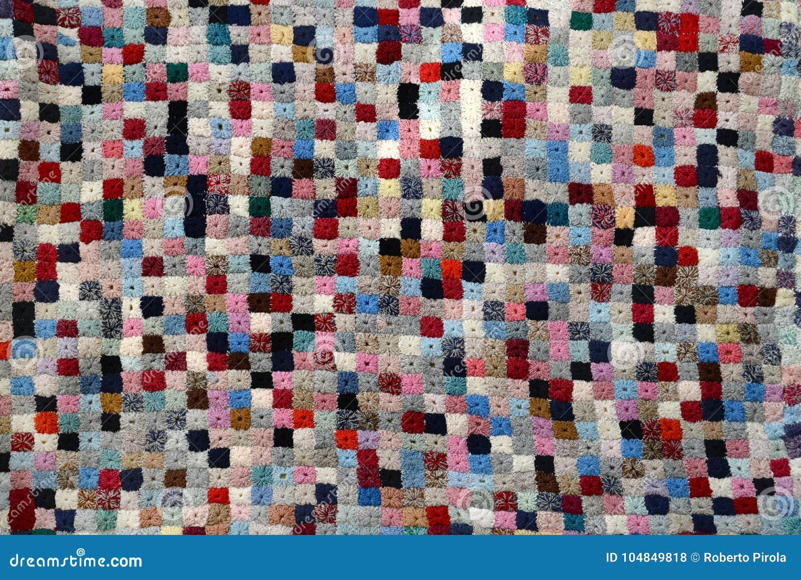 Colorful Handcrafted Patchwork Quilt Stock Photo - Image of patchwork ...